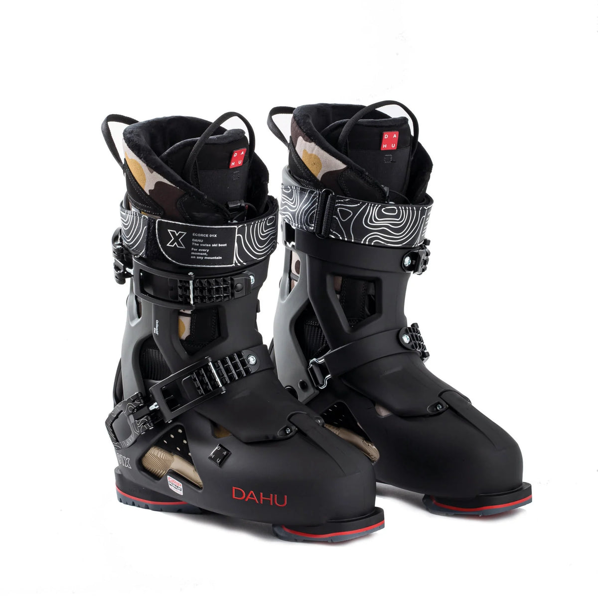DAHU Mens Écorce 01X Limited Edition Ski Boots (Basalt Black - Camo ...